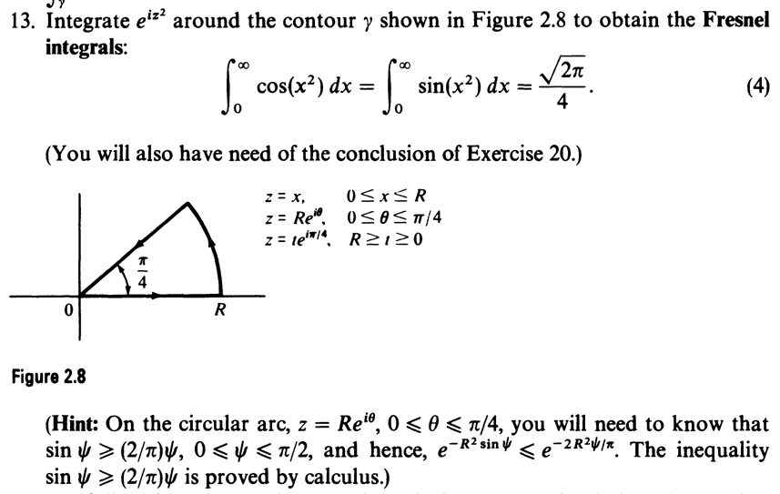 Solved 13. Integrate eiz2 around the contour γ shown in | Chegg.com