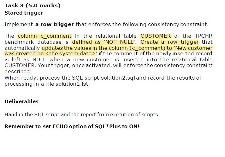 Solved TPC R benchmark database PART P_PARTKEY ID P_NAME | Chegg.com