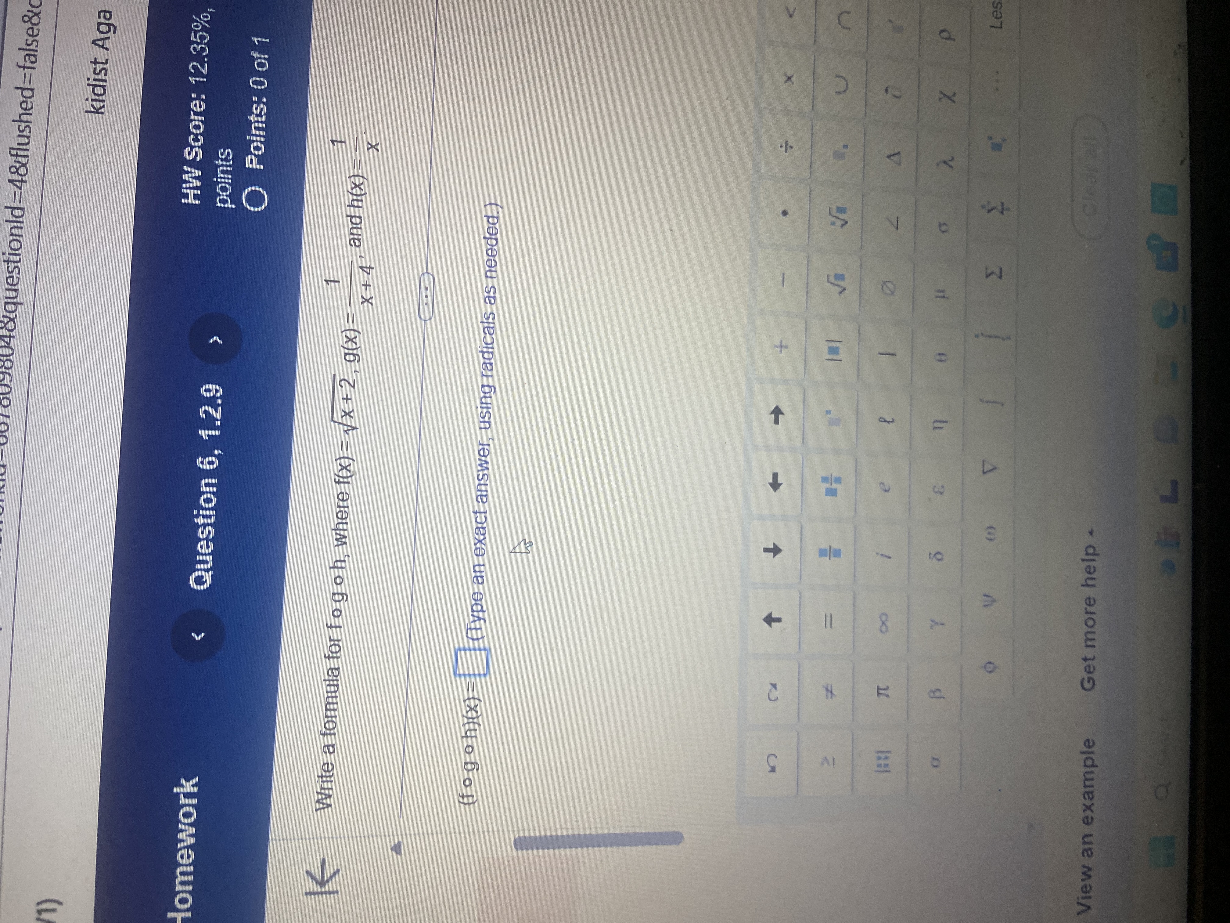 Solved write a formula for fogoh,where f(x)= | Chegg.com