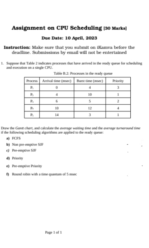 Solved Due Date: 10 April, 2023 Instruction: Make sure that | Chegg.com