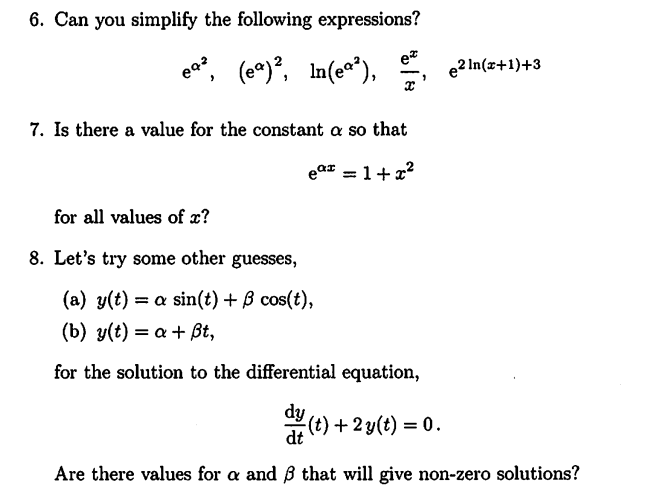 Solved 6. Can you simplify the following expressions? | Chegg.com