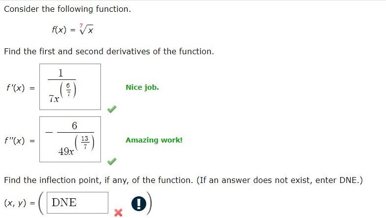 Solved Consider the following function. f(x)=7x Find the | Chegg.com