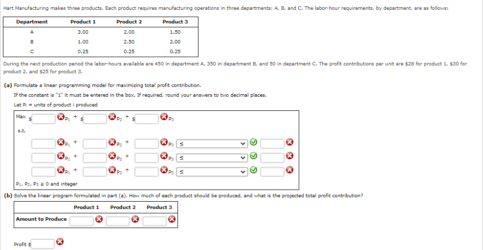 Solved product 2 , and $25 for product 3 . (a) Formulate a | Chegg.com