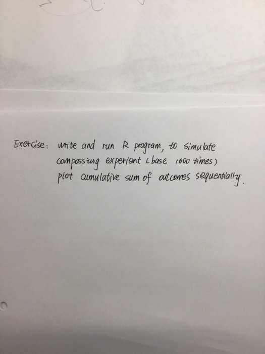 Solved Write and run R program, to Simulate expedient c base | Chegg.com
