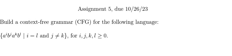 Solved Build a context-free grammar (CFG) for the following | Chegg.com