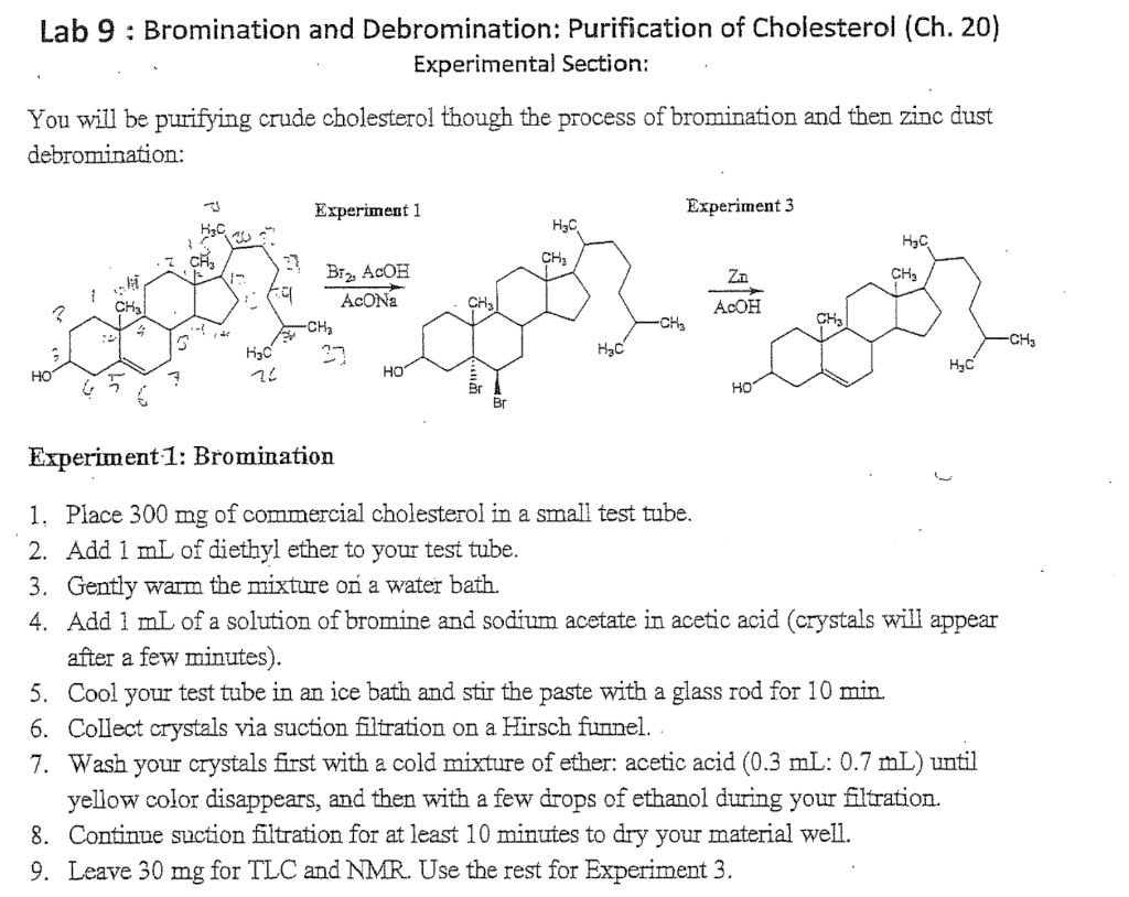 Solved Lab 9 : Bromination and Debromination: Purification | Chegg.com