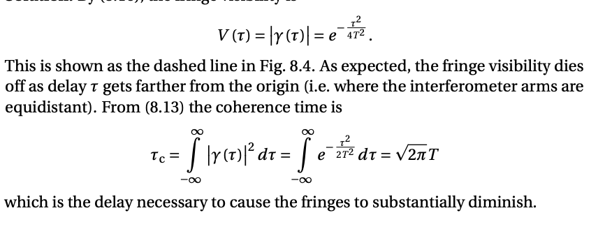 Solved (a) Show that the fringe visibility of a Gaussian | Chegg.com