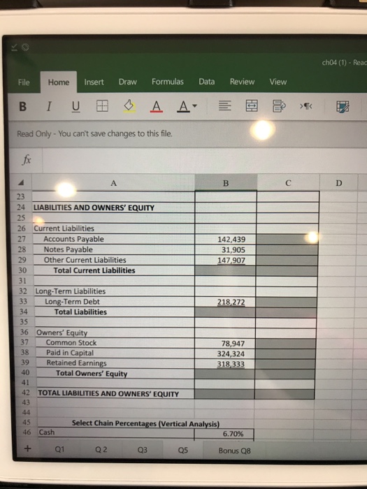 Solved ch04 (1)- Read-only Insert Draw Formulas Data Review | Chegg.com