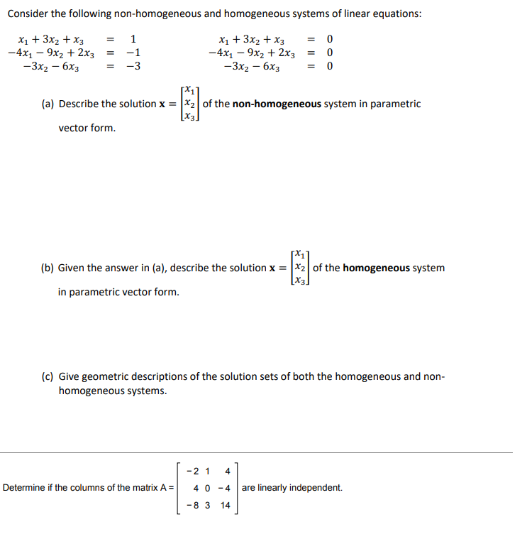 Solved Consider the following non-homogeneous and | Chegg.com