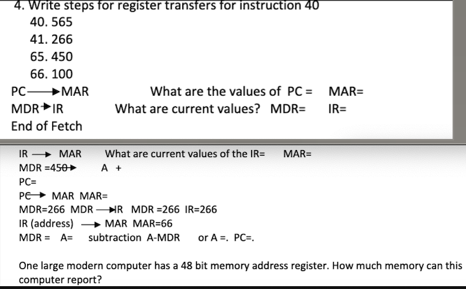Solved 3. Write steps for register transfers for instruction | Chegg.com