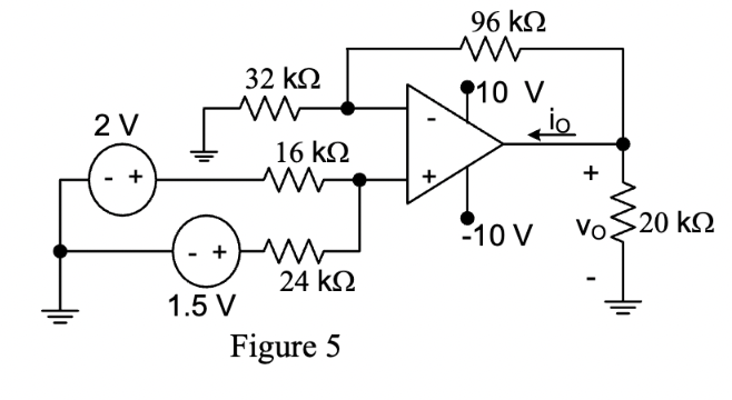Solved Problem #5 The op-amp in the circuit of Fig. 5 is | Chegg.com