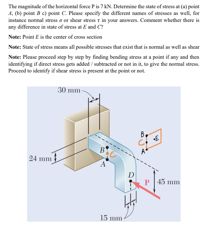 Solved The magnitude of the horizontal force P is 7kN. | Chegg.com