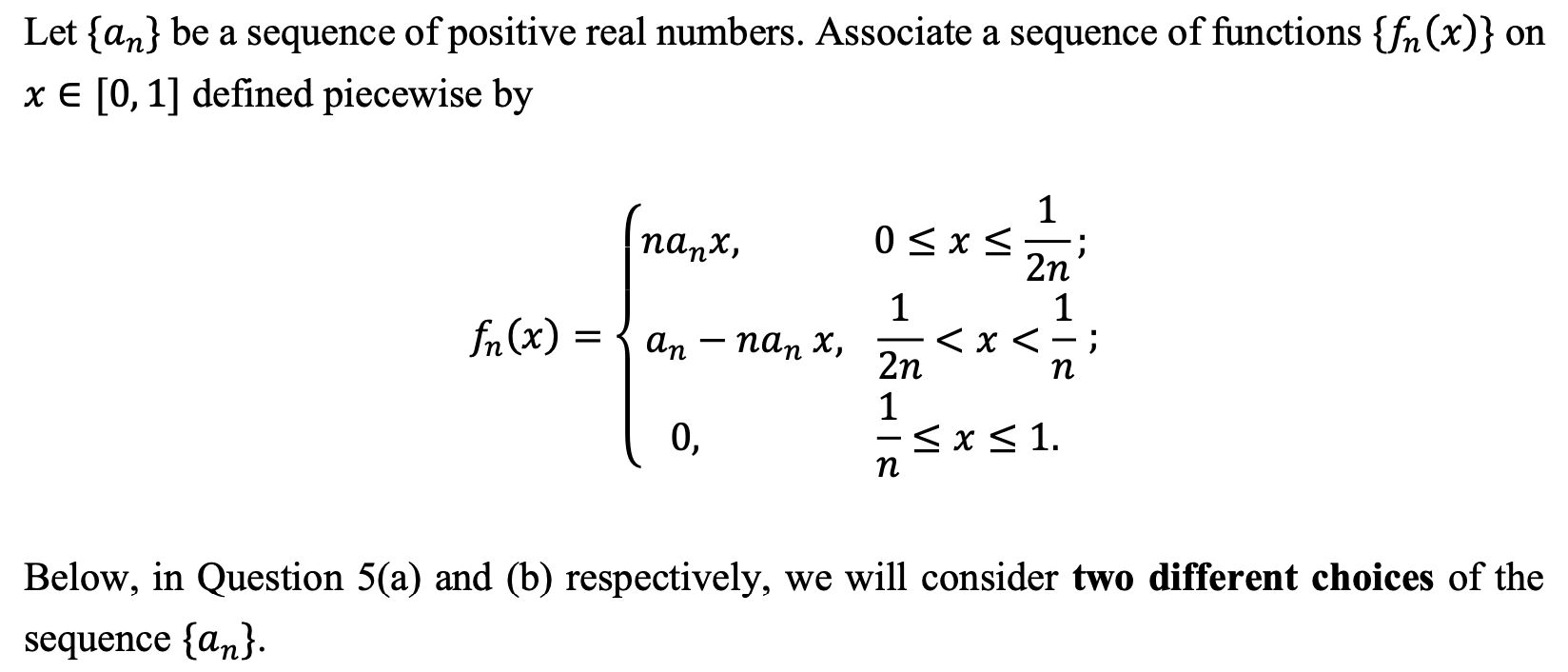 Solved Let {an} be a sequence of positive real numbers. | Chegg.com