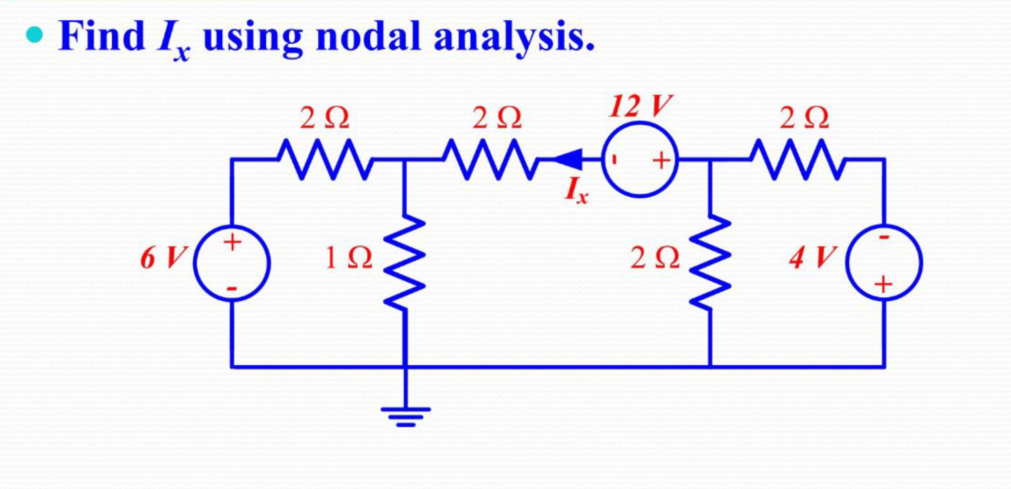 Solved Find Ix using nodal analysis. | Chegg.com