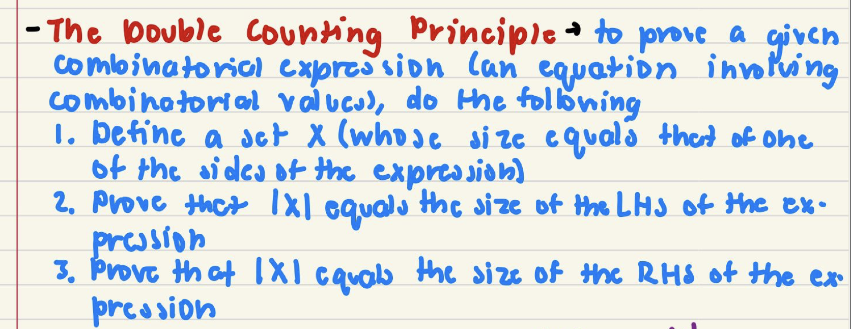 Solved Prove by double counting principle: In order to prove | Chegg.com