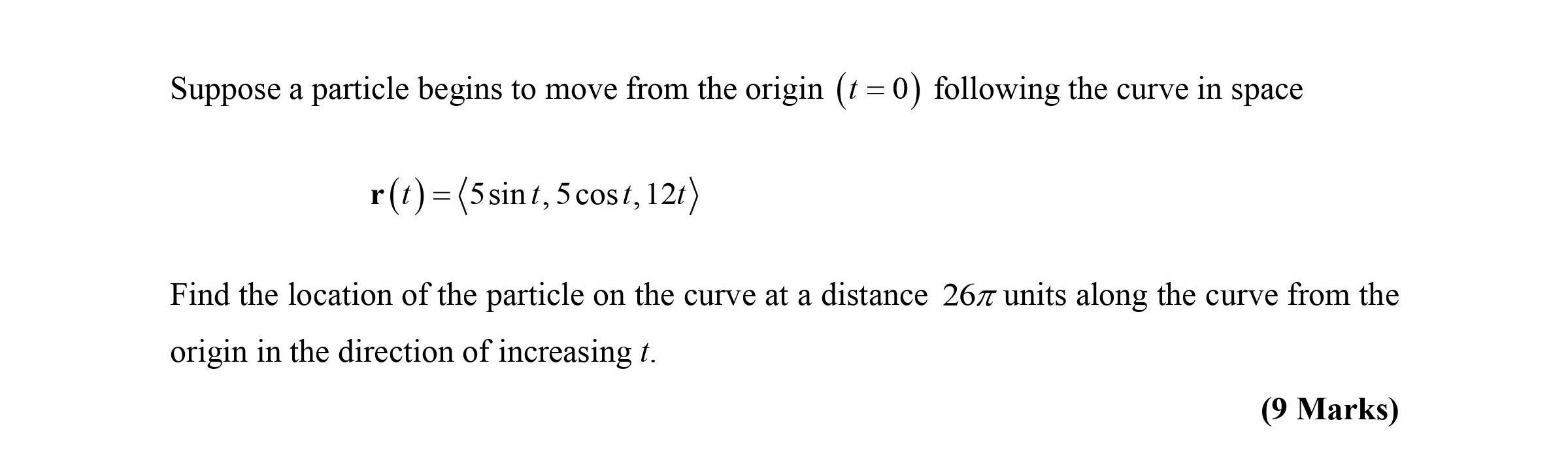 Solved Suppose a particle begins to move from the origin (t | Chegg.com
