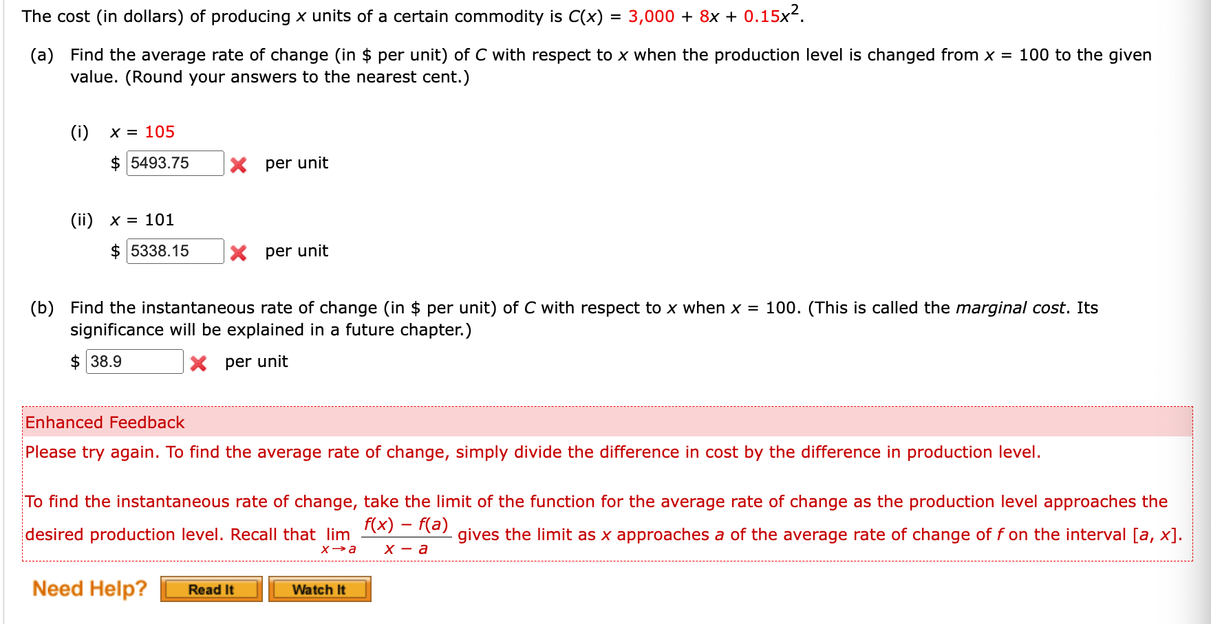 Solved Enhanced FeedbackPlease try again. To find the | Chegg.com