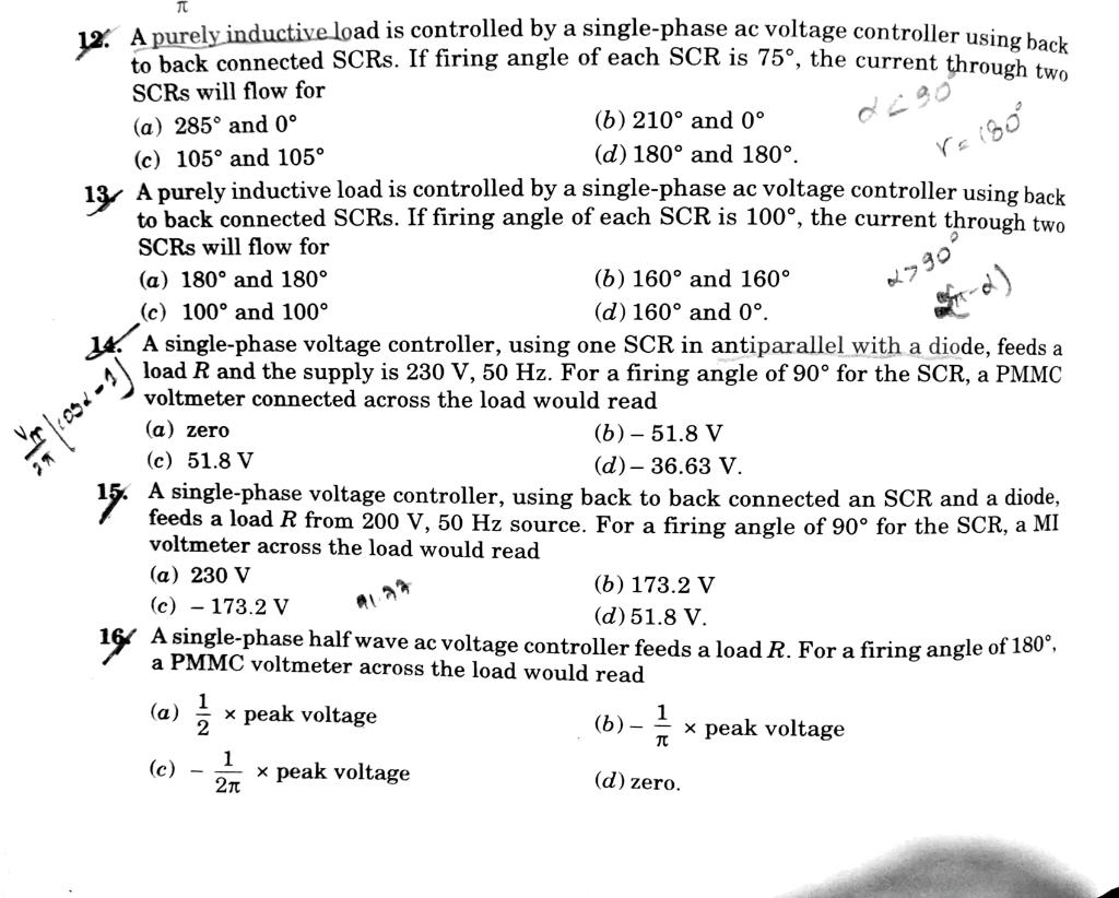 Solved A purely inductive load is controlled by a | Chegg.com
