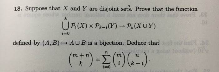 Solved Suppose that X and Y are disjoint sets. Prove that | Chegg.com