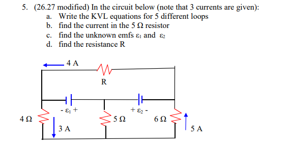 Solved (26.27 ﻿modified) ﻿In the circuit below (note that 3 | Chegg.com