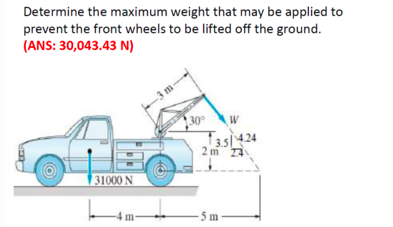 Solved Determine the maximum weight that may be applied to | Chegg.com