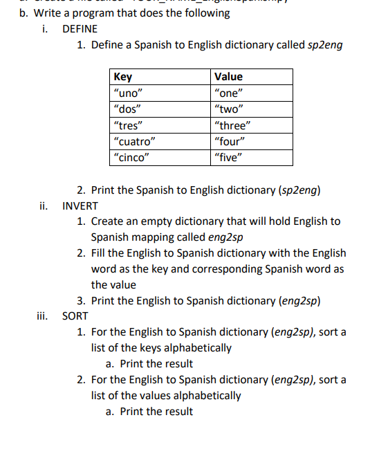 Solved b. Write a program that does the following i. DEFINE | Chegg.com