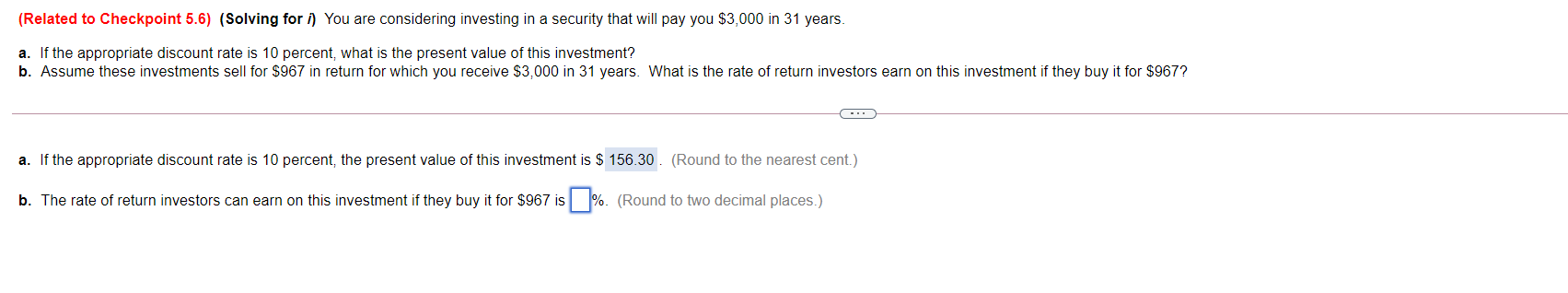 Solved (Related to Checkpoint 5.6) (Solving for i) You are | Chegg.com