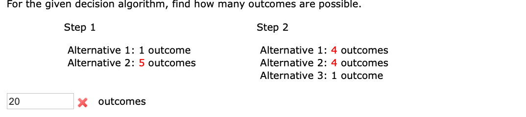 Solved For the given decision algorithm, find how many | Chegg.com