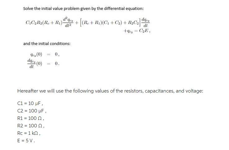 Solved Solve the initial value problem given by the | Chegg.com