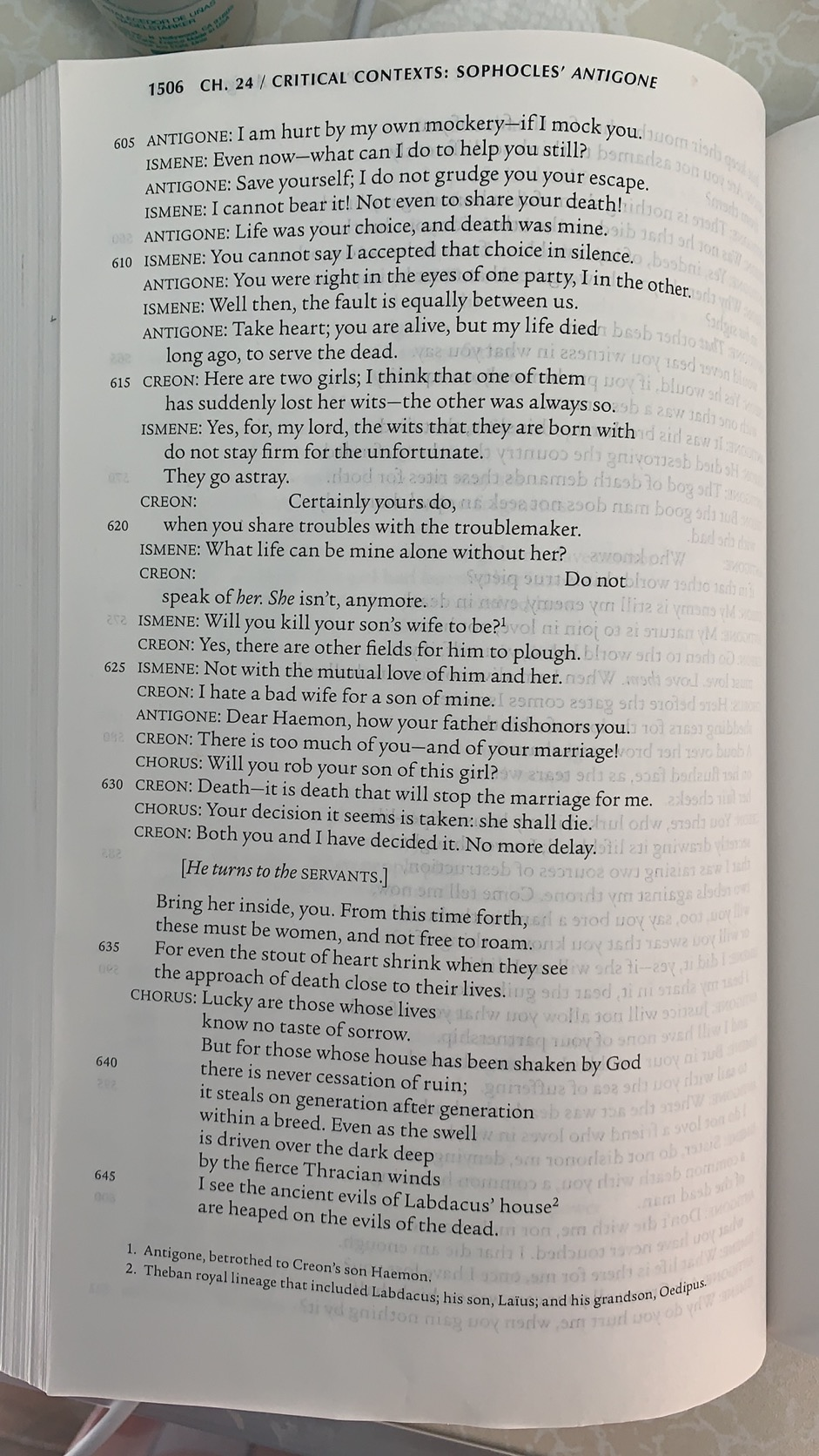 Questions about Antigone 1. Describe the Sentry who | Chegg.com