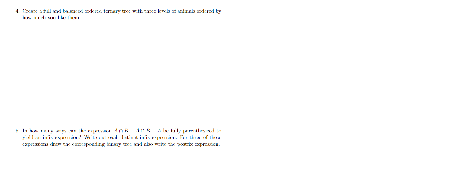 Solved 4. Create a full and balanced ordered ternary tree | Chegg.com