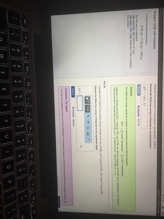 Solved Consider the following reaction 3CH_4 (g) rightarrow | Chegg.com