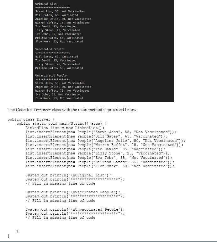 Solved You are required to write a Java program that creates | Chegg.com