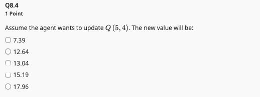 Solved An Ai Agent Uses Q Learning Algorithm With 