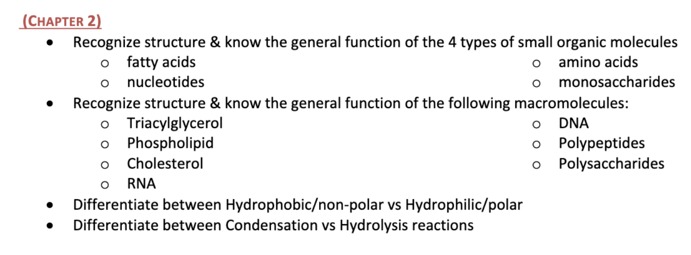 - Recognize structure \& know the general function of | Chegg.com