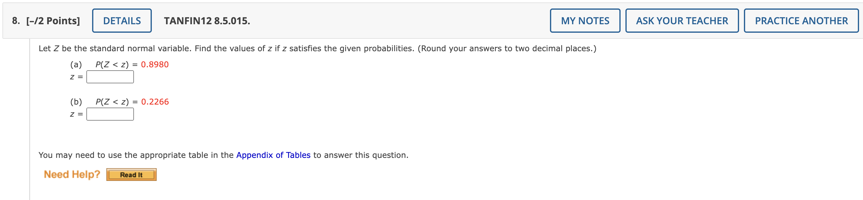 Solved Let Z be the standard normal variable. Find the | Chegg.com