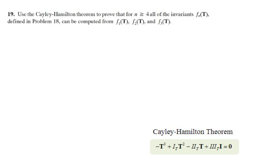 19. Use the Cayley-Hamilton theorem to prove that for | Chegg.com