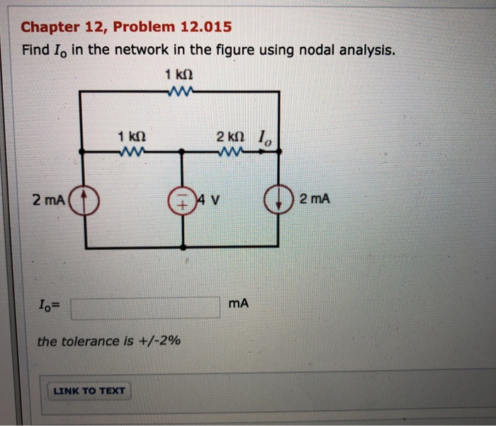 Solved Chapter 12 Problem 12015 Find Io In The Network In 9757
