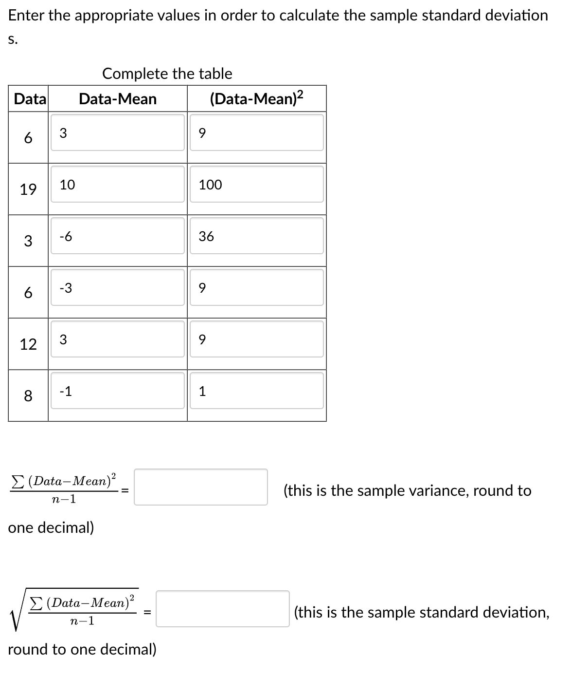 Solved Enter the appropriEnter the appropriate values in | Chegg.com