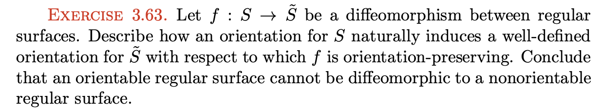 Solved EXERCISE 3.64. Let S be an orientable regular | Chegg.com
