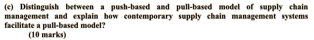 Solved (e) Distinguish between a push-based and pull-based | Chegg.com