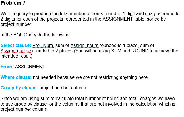 Problem 7 Write a query to produce the total number | Chegg.com