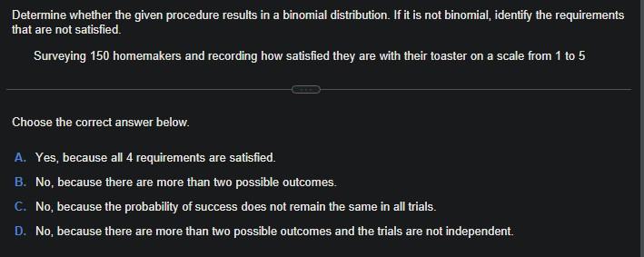 Solved Determine whether the given procedure results in a | Chegg.com