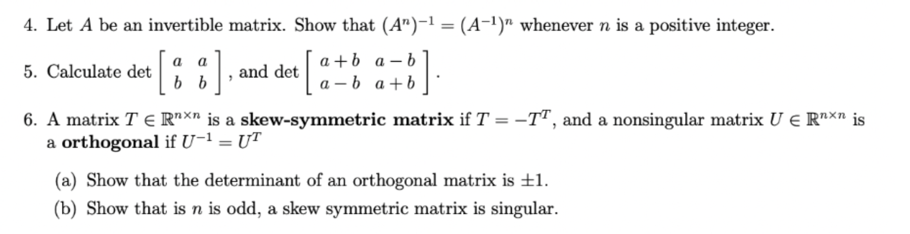 Solved 4. Let A be an invertible matrix. Show that | Chegg.com