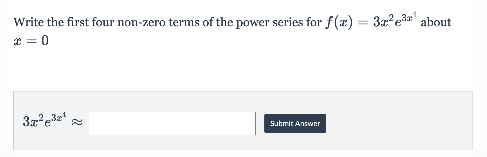 Solved Write the first four non-zero terms of the power | Chegg.com