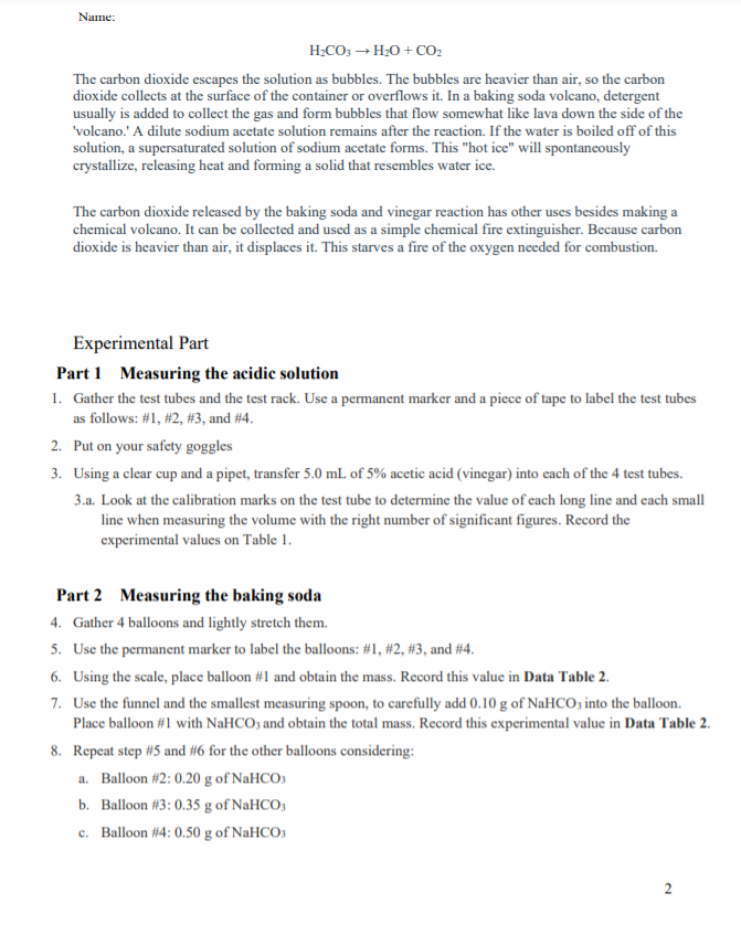 Name: Lab Activity 6 Limiting Reactant Determination | Chegg.com