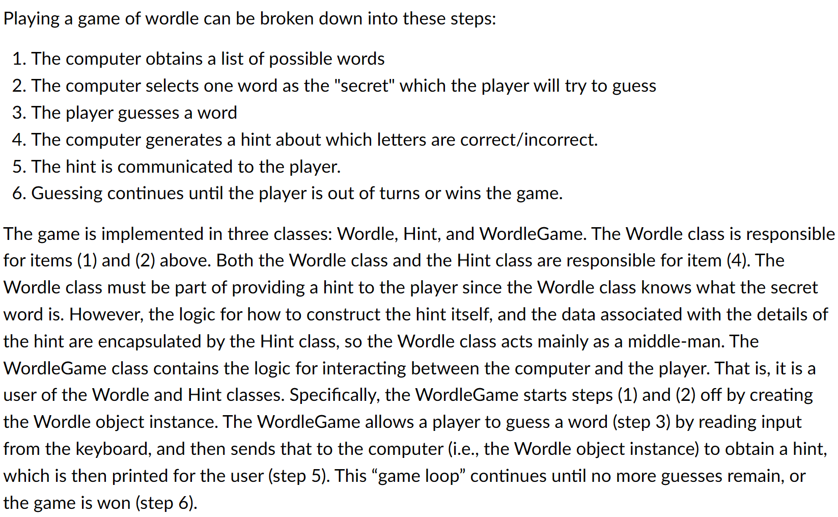 Solved Playing a game of wordle can be broken down into | Chegg.com