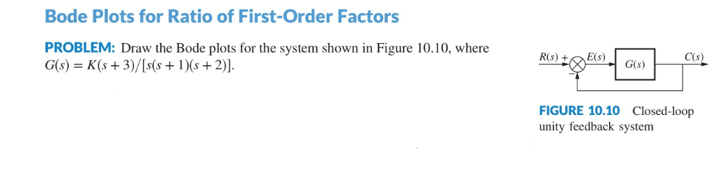 Solved Bode Plots for Ratio of First-Order Factors PROBLEM: | Chegg.com