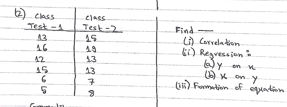 Solved \begin{tabular}{c|l|} (2) Class & class \\ Test -1 & | Chegg.com