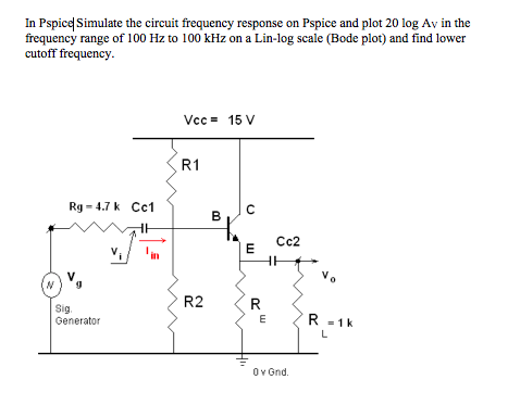 Solved In Pspice Simulate the circuit frequency response on | Chegg.com